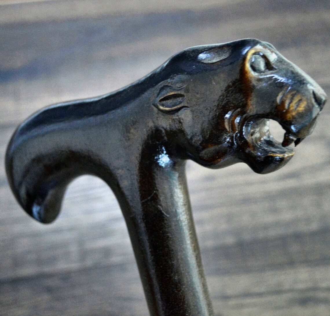 Jaguar Cane Collectible Cane Wooden Cane Walking Cane Wooden - Etsy