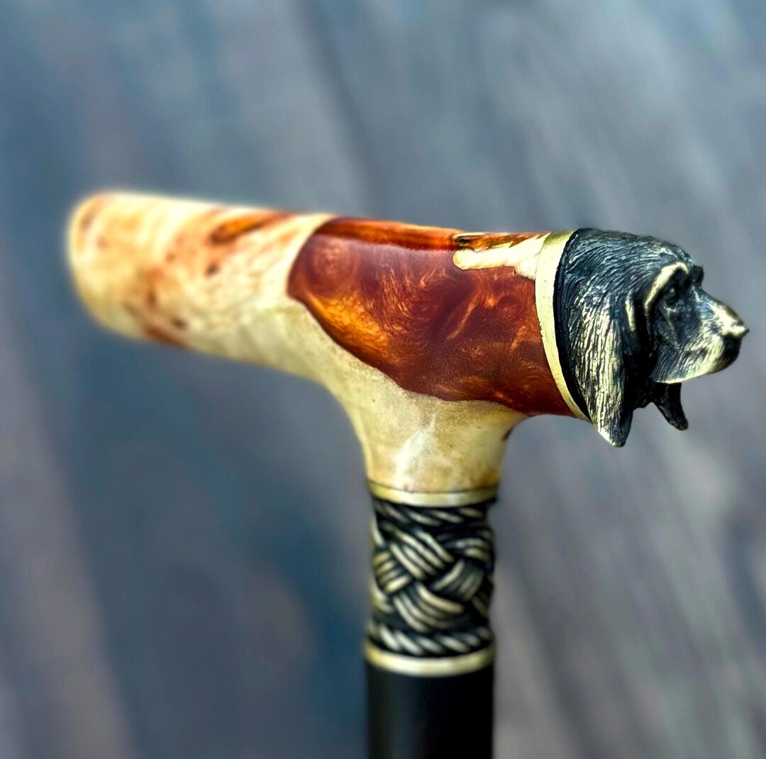 Canne Canne Canne Bâton de marche Burl Manche en bois artisanat et ...