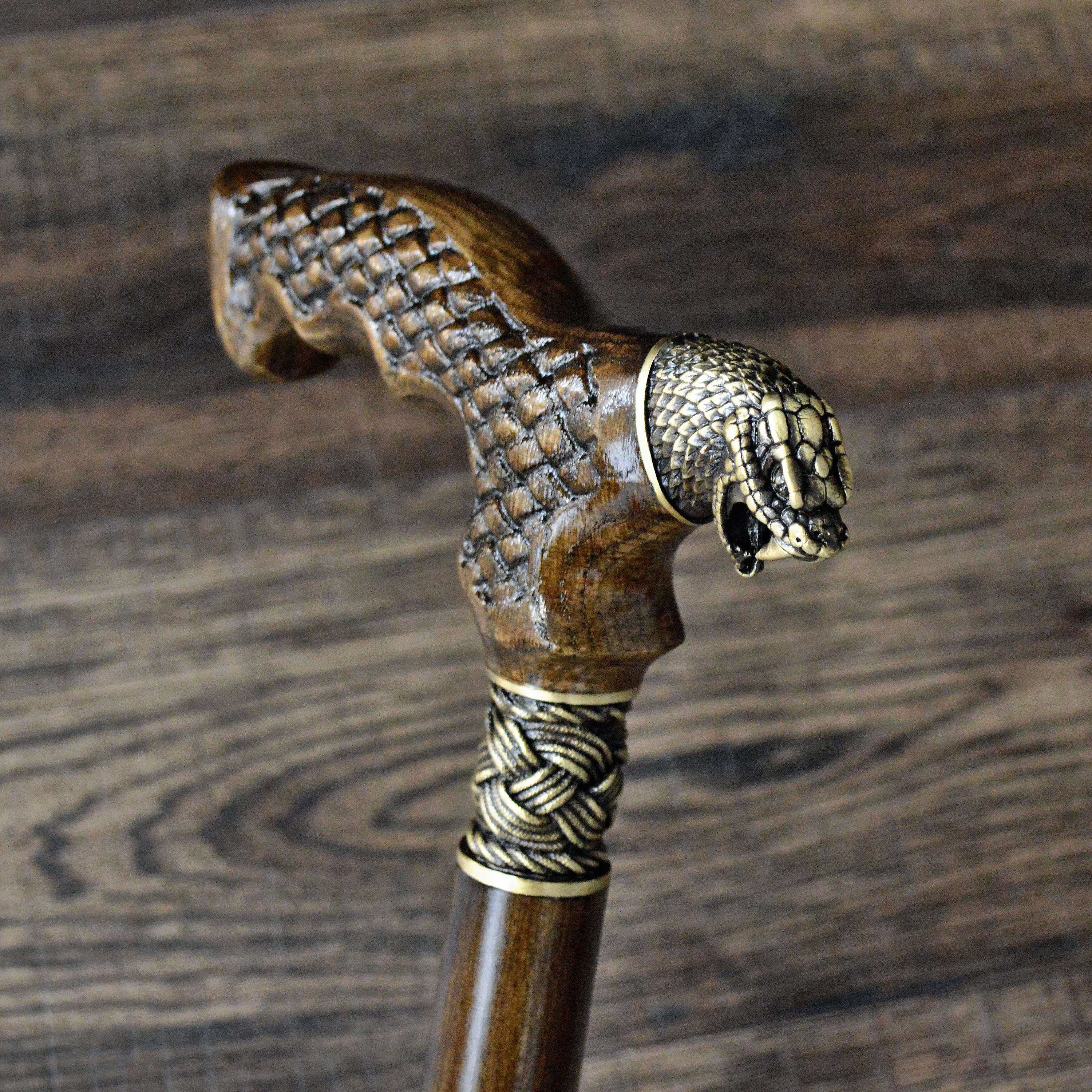 Snake OAK Wood Canes Wooden Cane Walking Cane Wooden Sticks Walking ...
