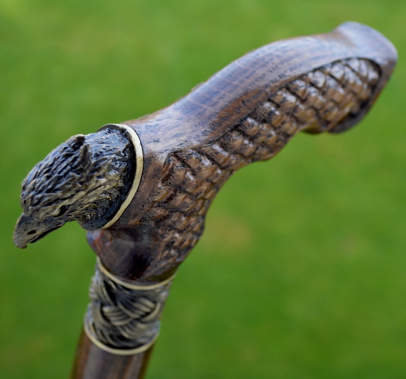 FALCON OAK Wood Canes Wooden Cane Walking Cane Wooden Sticks | Etsy