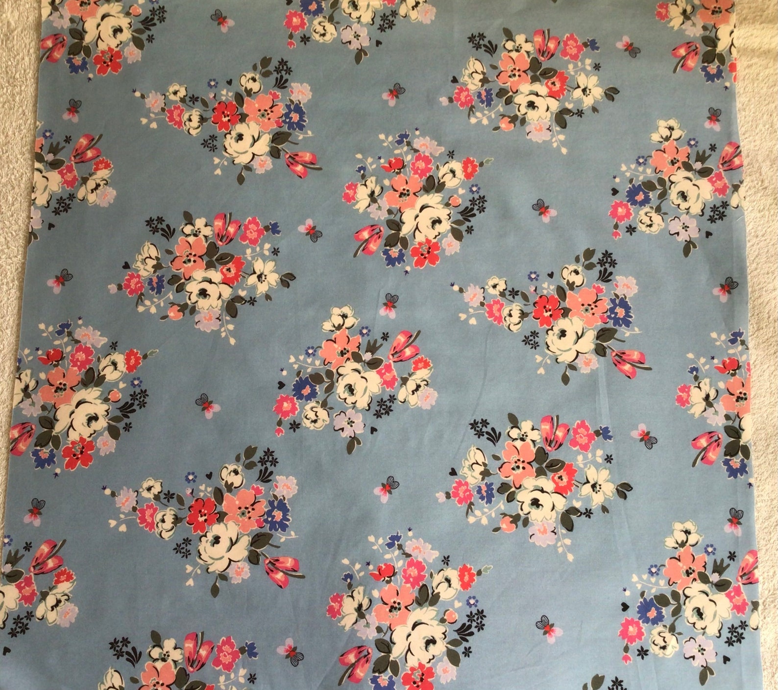 FABRIC BUNDLE Cath Kidston 2 * FQ 20” 50cm X 50cm Squares Clifton Mews ...