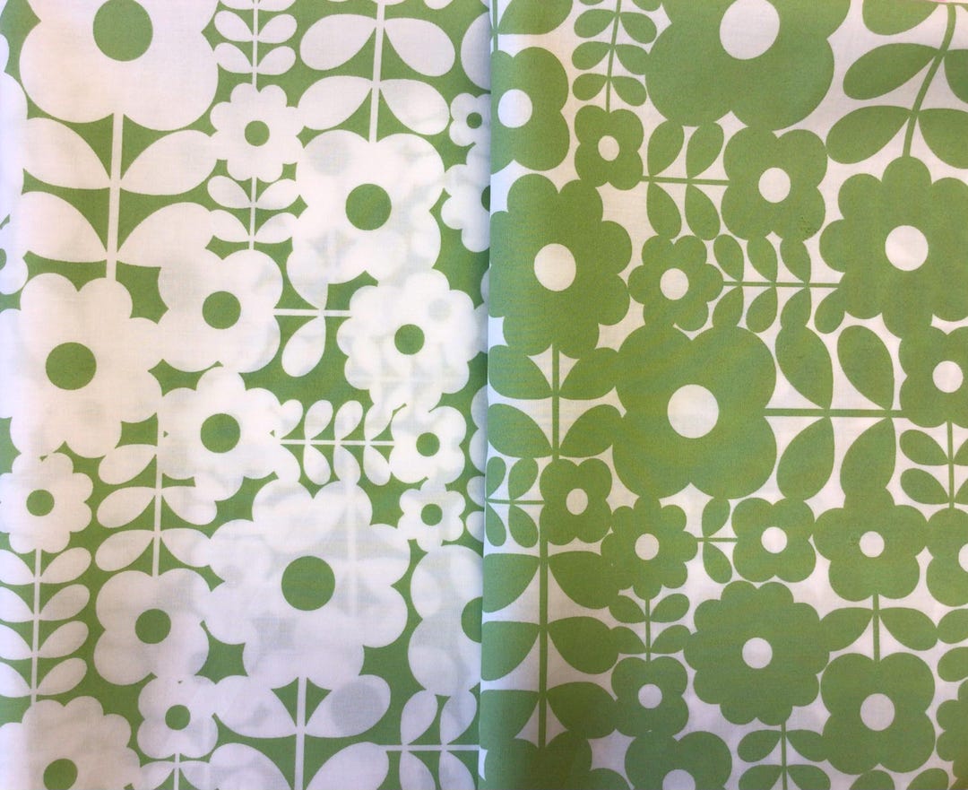 FABRIC Criss Cross Stem Flower in Choice of Colours Basil Green or ...