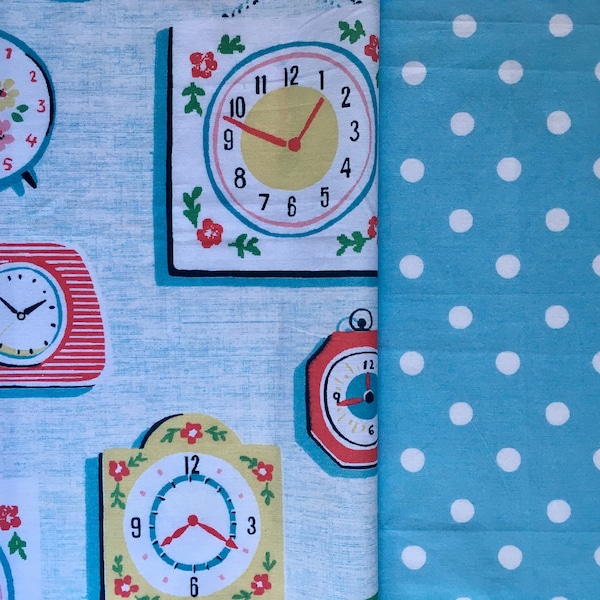 Clock Fabric - Etsy