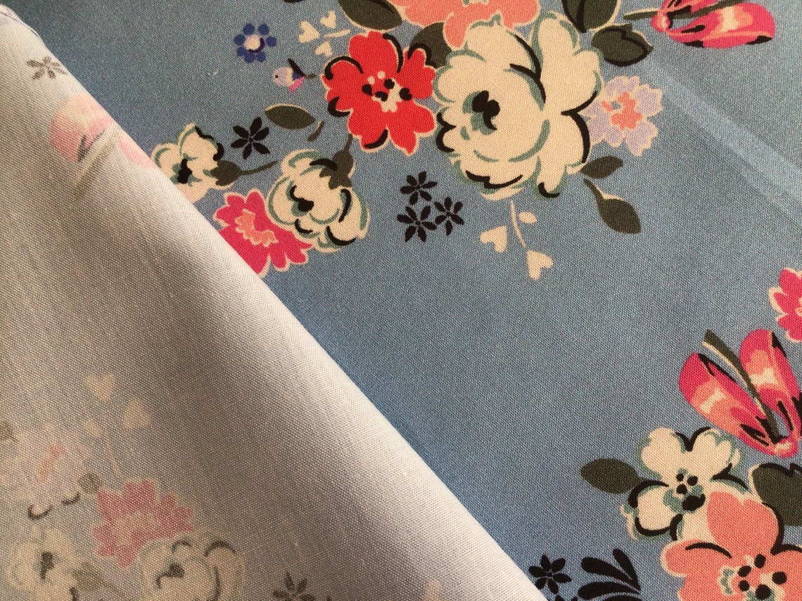 FABRIC BUNDLE Cath Kidston 2 * FQ 20” 50cm X 50cm Squares Clifton Mews ...