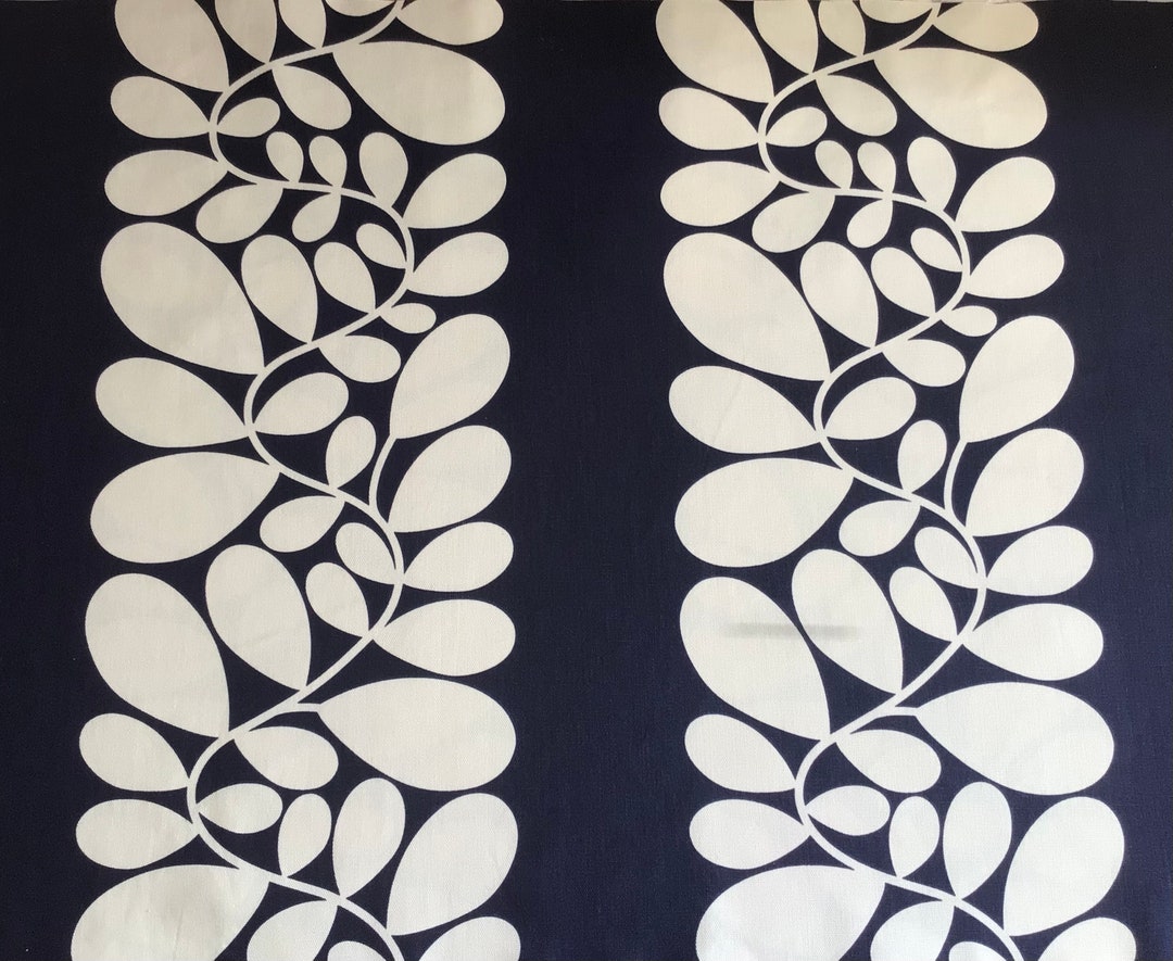 OK FABRIC Linear Sycamore Stripe in Space Blue Choice of Sizes Medium ...