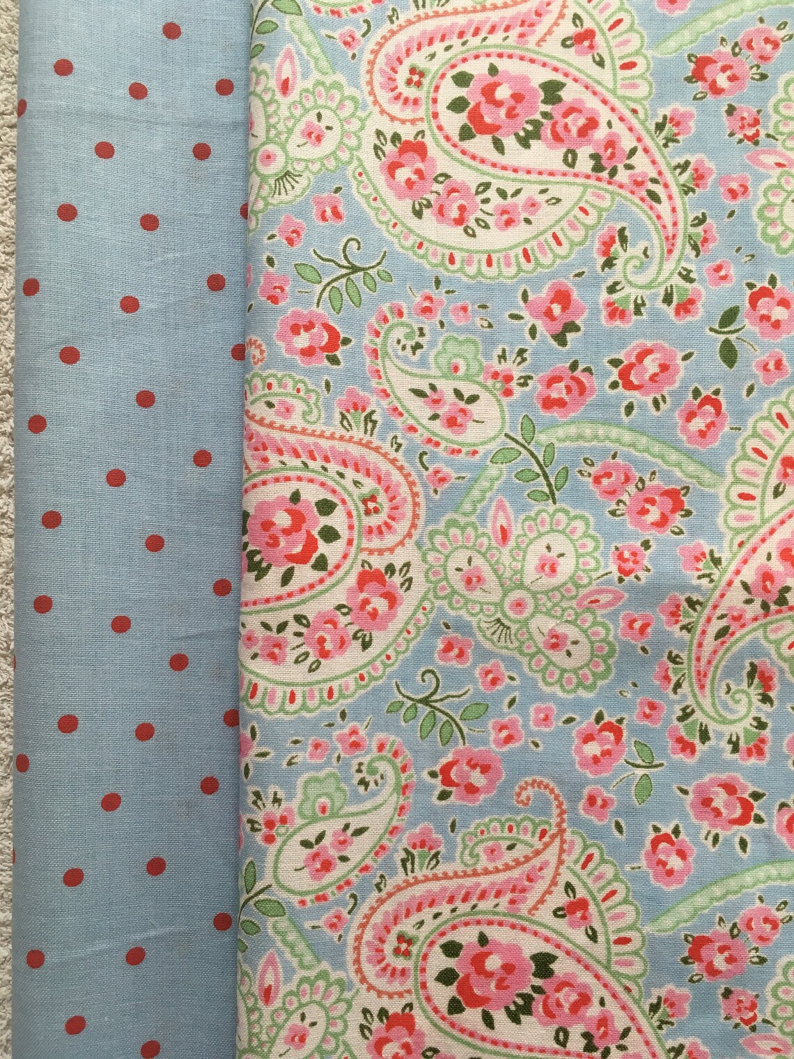 FABRIC Cath Kidston for IKEA Rosali Range Choice of 2 Patterns Paisley ...