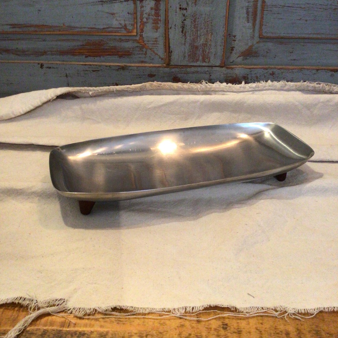 Vintage Stainless Steel and Teak Vegetable Tray - Etsy