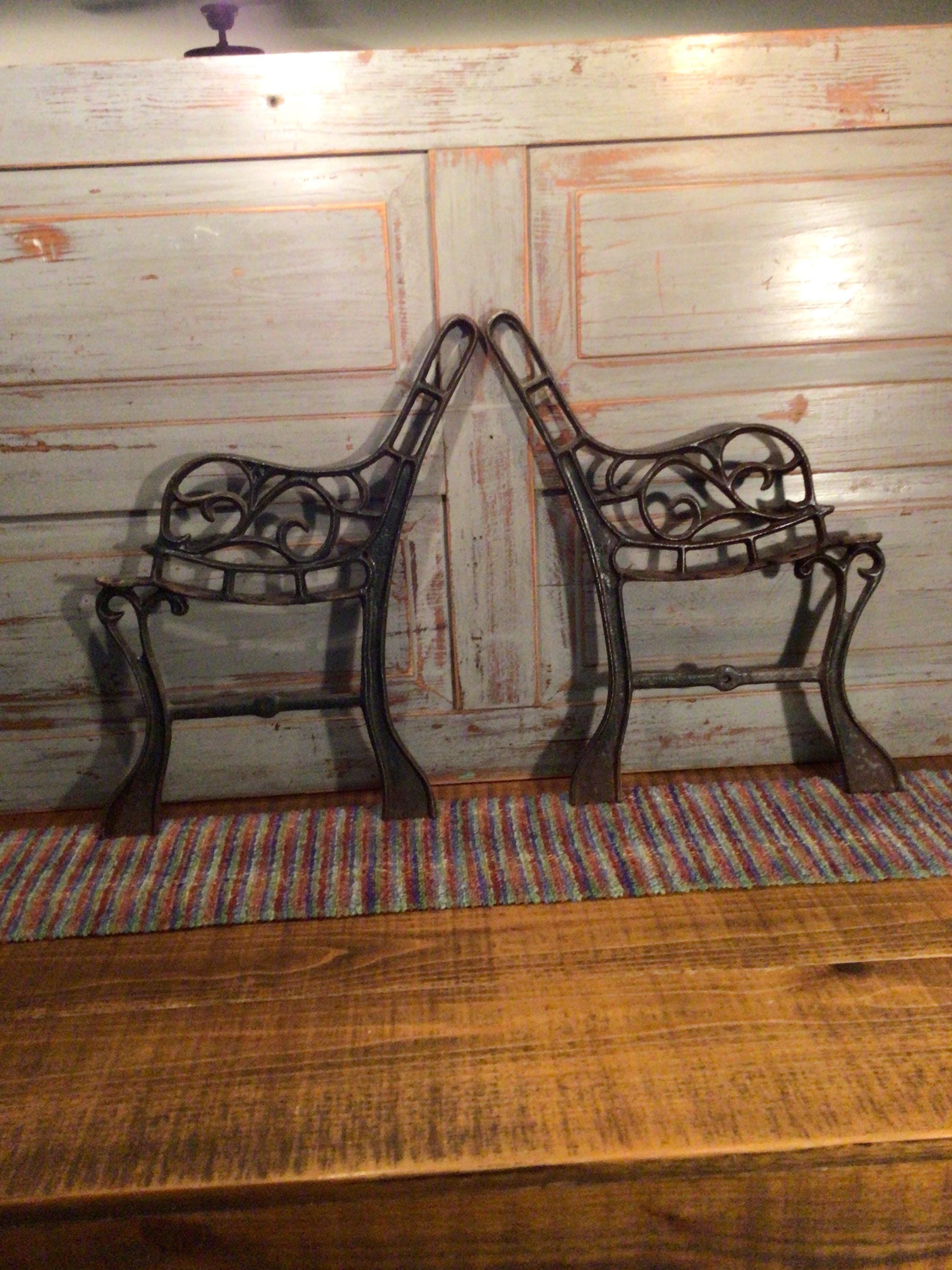 Vintage Children’s Cast Iron Park Bench Ends Set - Etsy