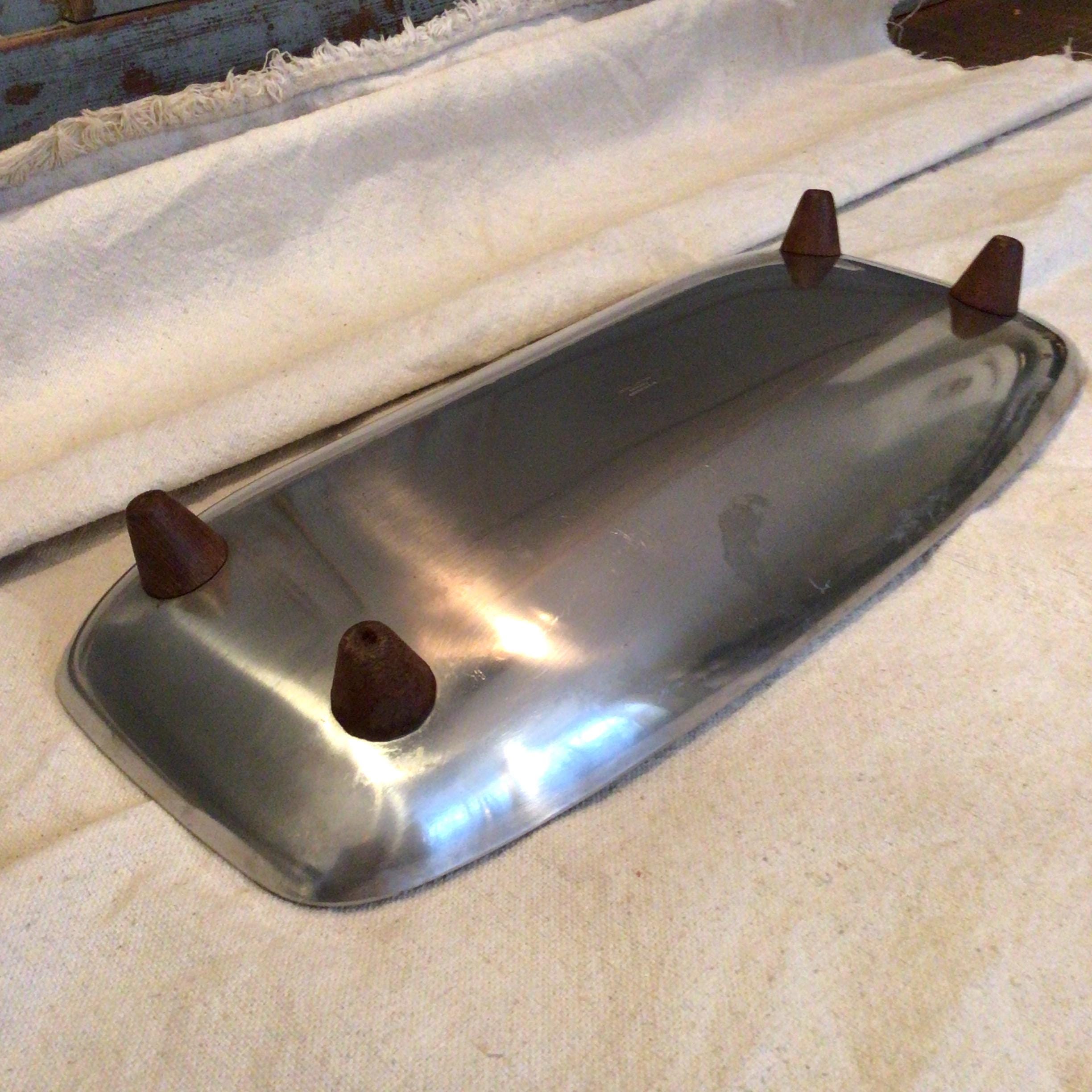 Vintage Stainless Steel and Teak Vegetable Tray - Etsy