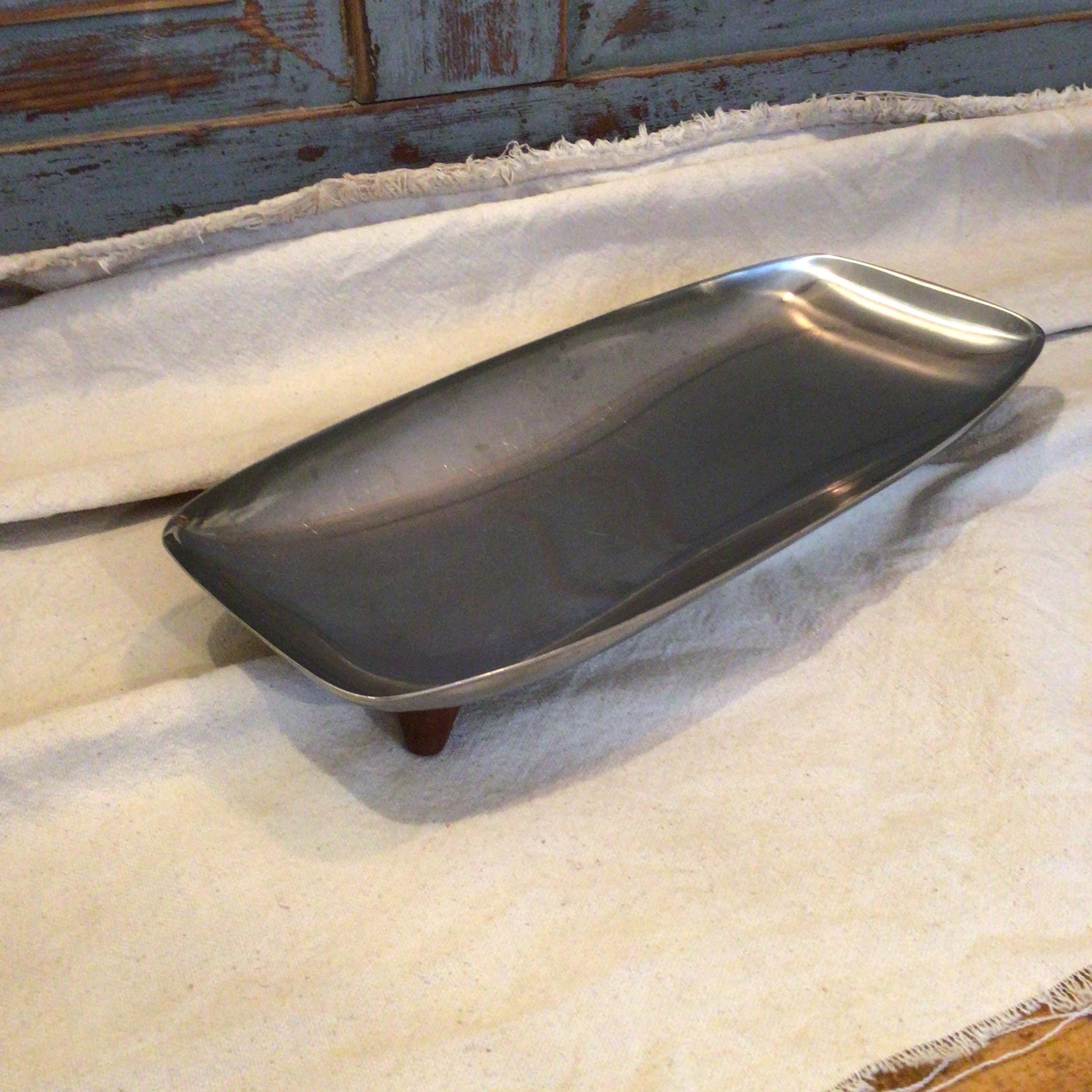 Vintage Stainless Steel and Teak Vegetable Tray - Etsy