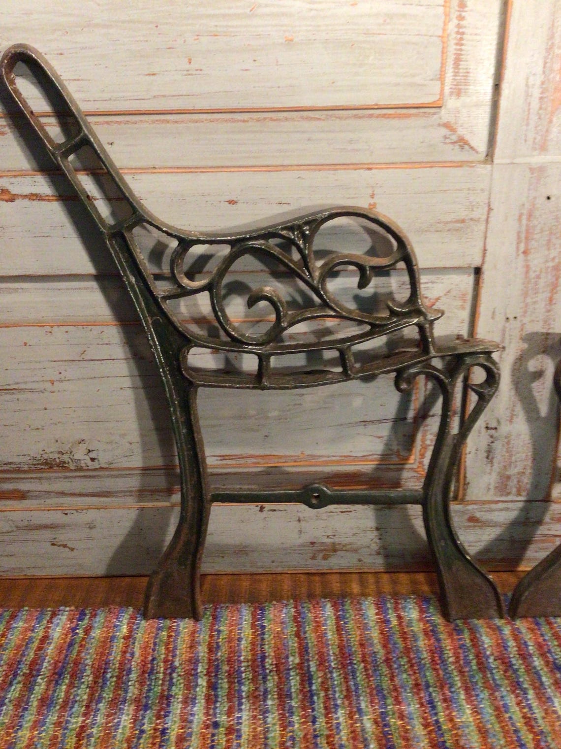 Vintage Children’s Cast Iron Park Bench Ends Set - Etsy