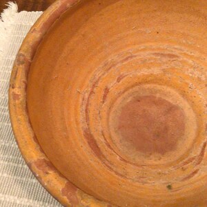 Antique Hand Made Redware Bowl - Etsy