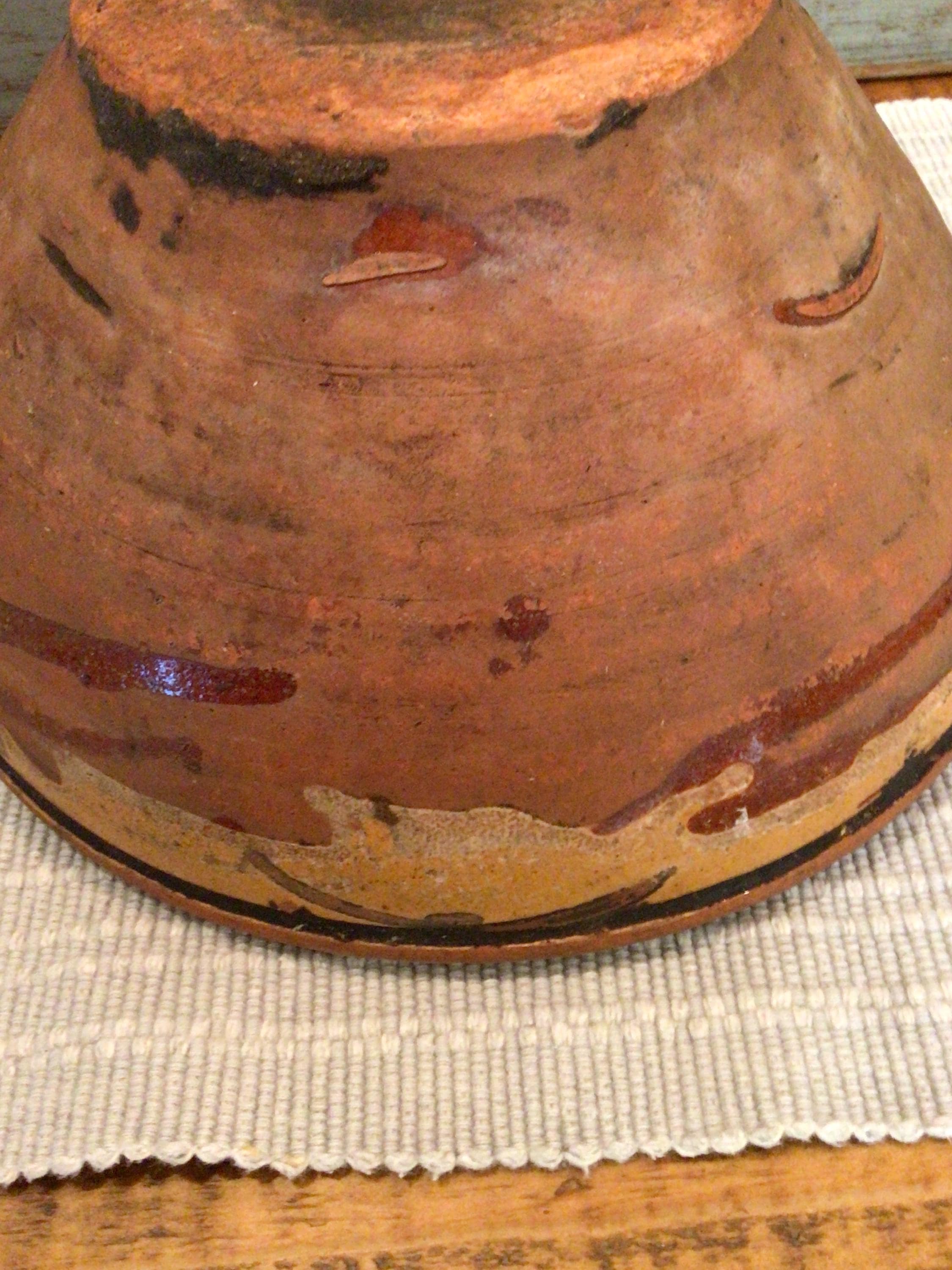 Antique Hand Made Redware Bowl - Etsy