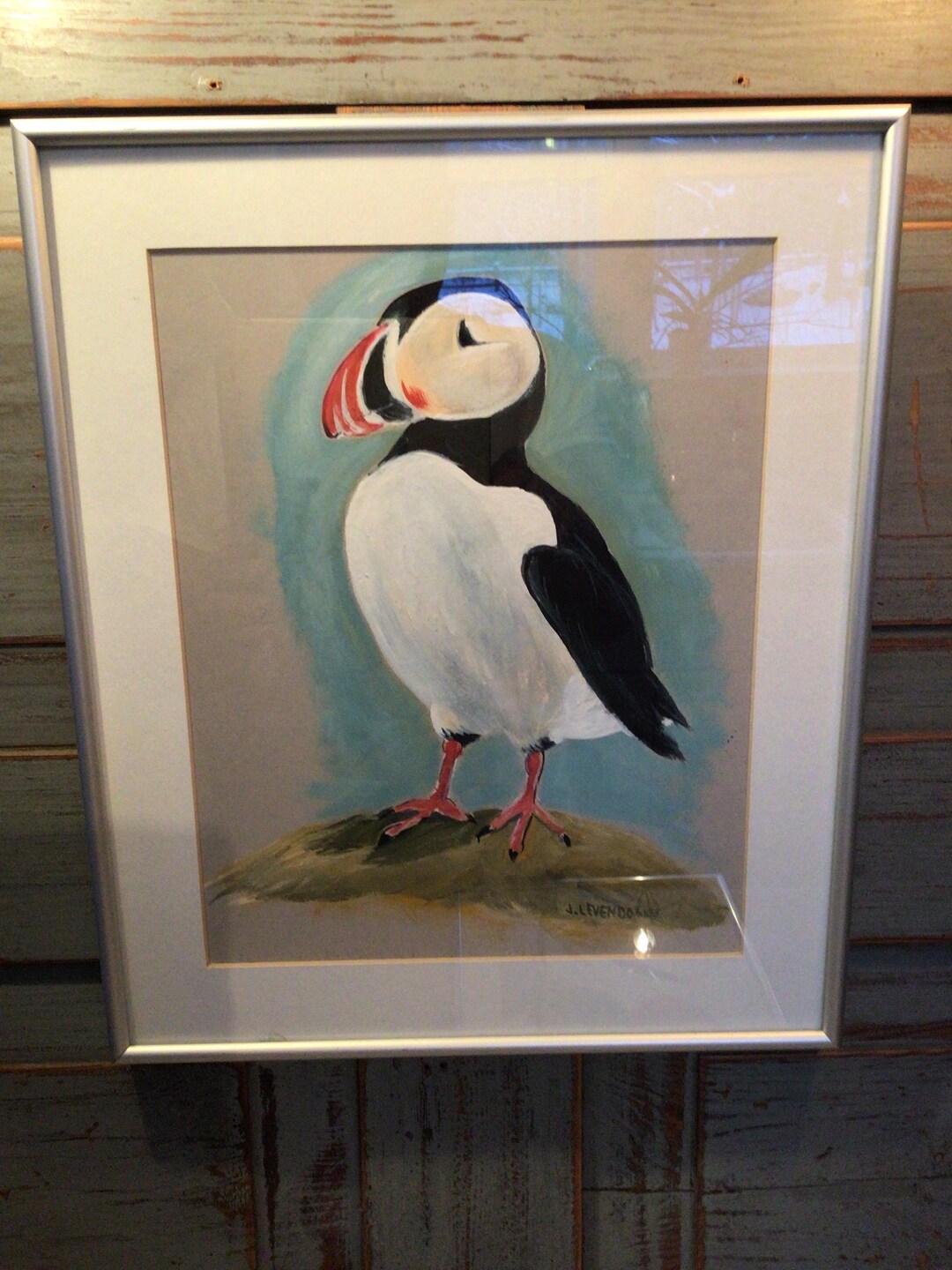 Vintage Original Signed Puffin Painting - Etsy