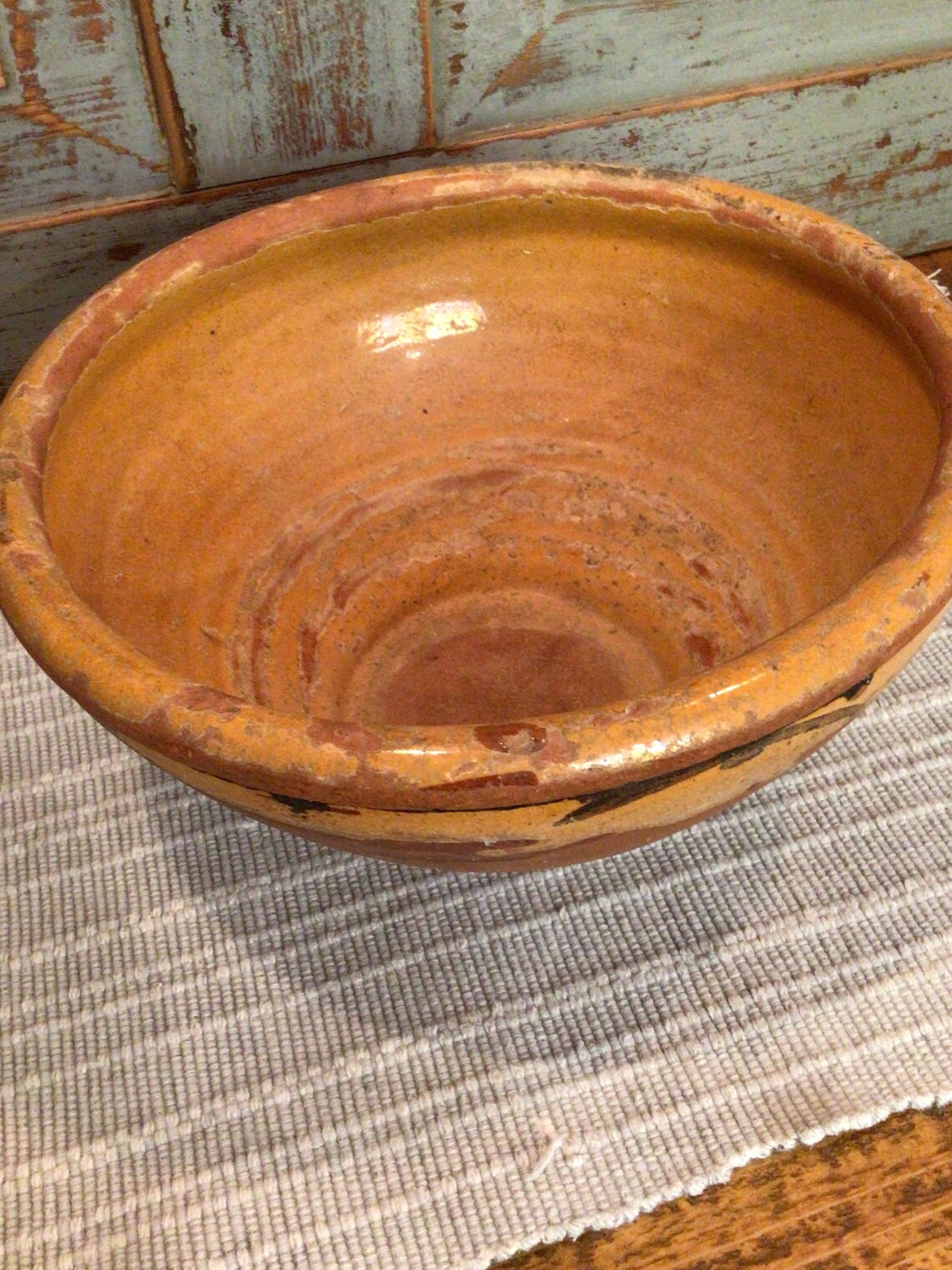 Antique Hand Made Redware Bowl - Etsy
