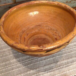 Antique Hand Made Redware Bowl - Etsy