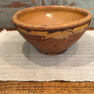 Antique Hand Made Redware Bowl - Etsy
