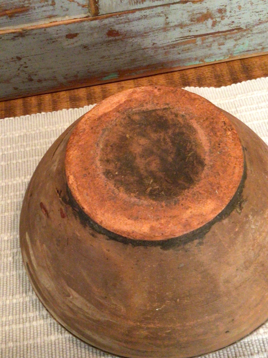 Antique Hand Made Redware Bowl - Etsy