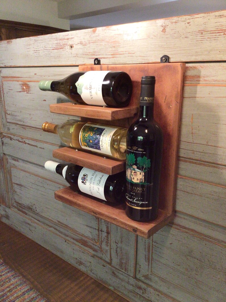 Handmade 4 Bottle Wine Rack Made With Antique Reclaimed Cherry - Etsy