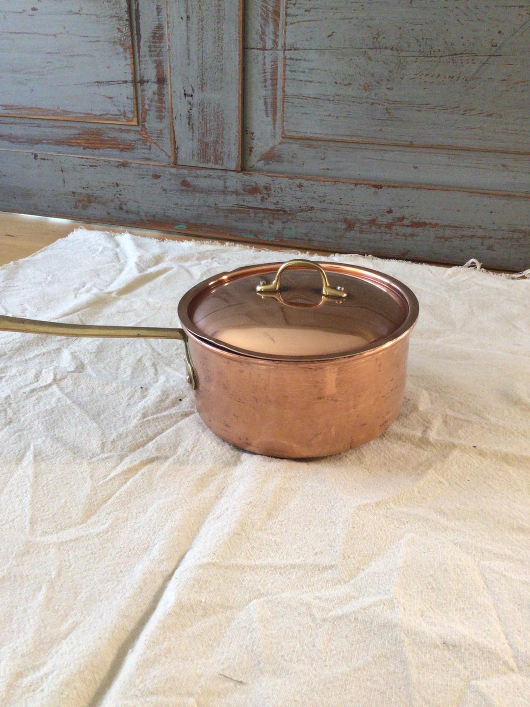 Vintage Copper Sauce Pan With Lid COPRAL Made in Portugal - Etsy