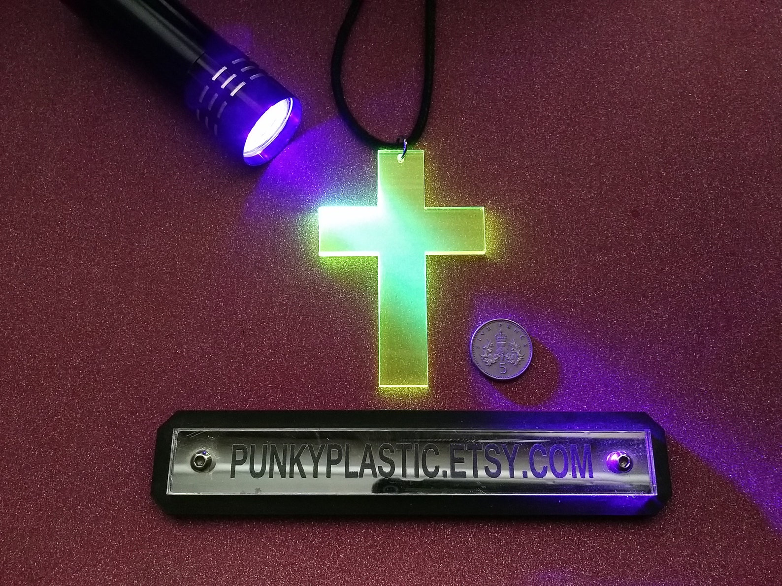 Cross Acrylic Necklace - Etsy