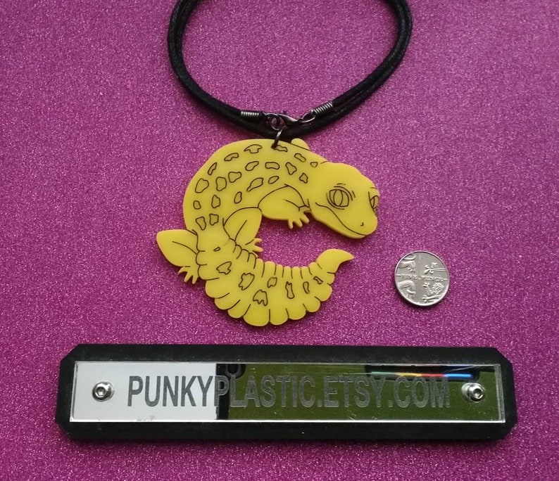 Leopard Gecko Acrylic Necklace - Etsy