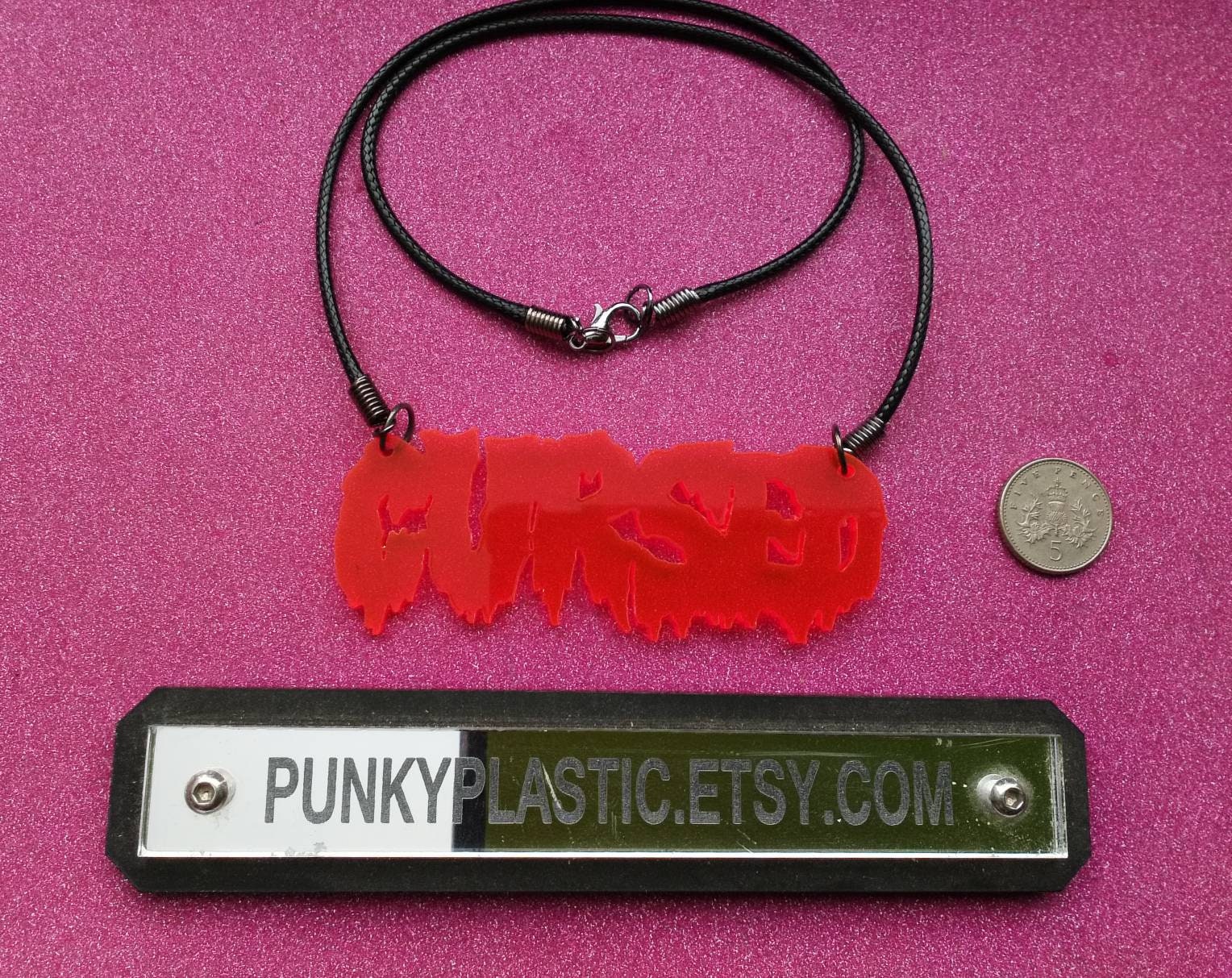 Acrylic Cursed Necklace | Etsy