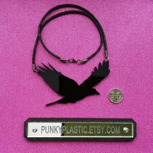 Laser Cut Crow Bird Acrylic Necklace.acrylic Asylum Stock. - Etsy