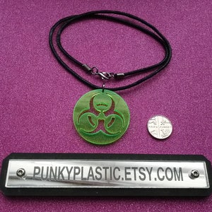 Biohazard Symbol Acrylic Necklace - Etsy