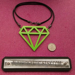 Acrylic diamond necklace | Etsy