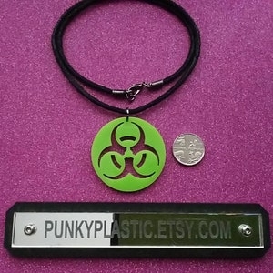 Biohazard Symbol Acrylic Necklace - Etsy