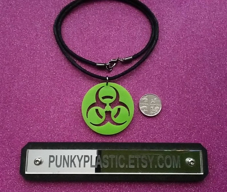 Biohazard Symbol Acrylic Necklace - Etsy