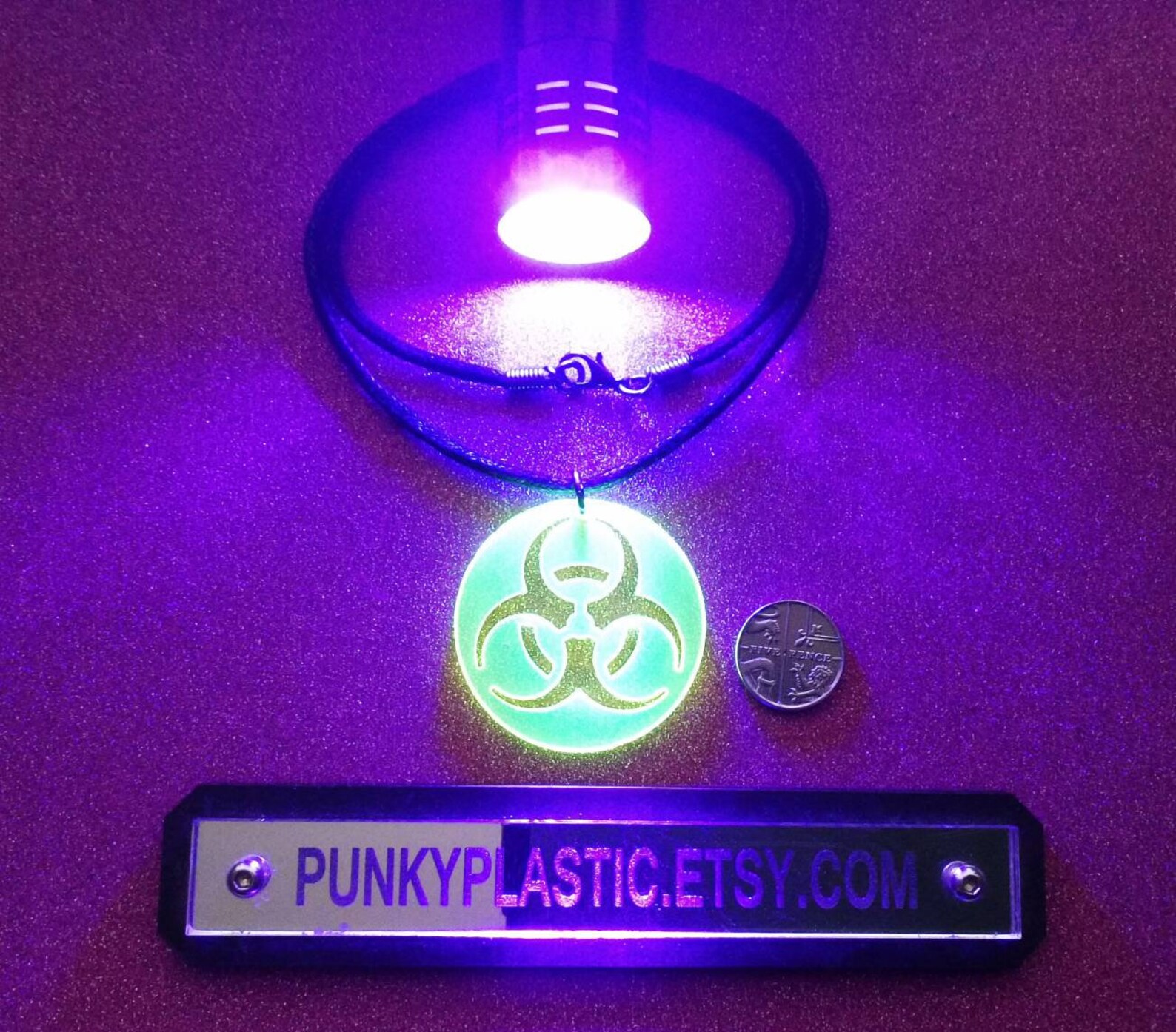 Biohazard Symbol Acrylic Necklace - Etsy