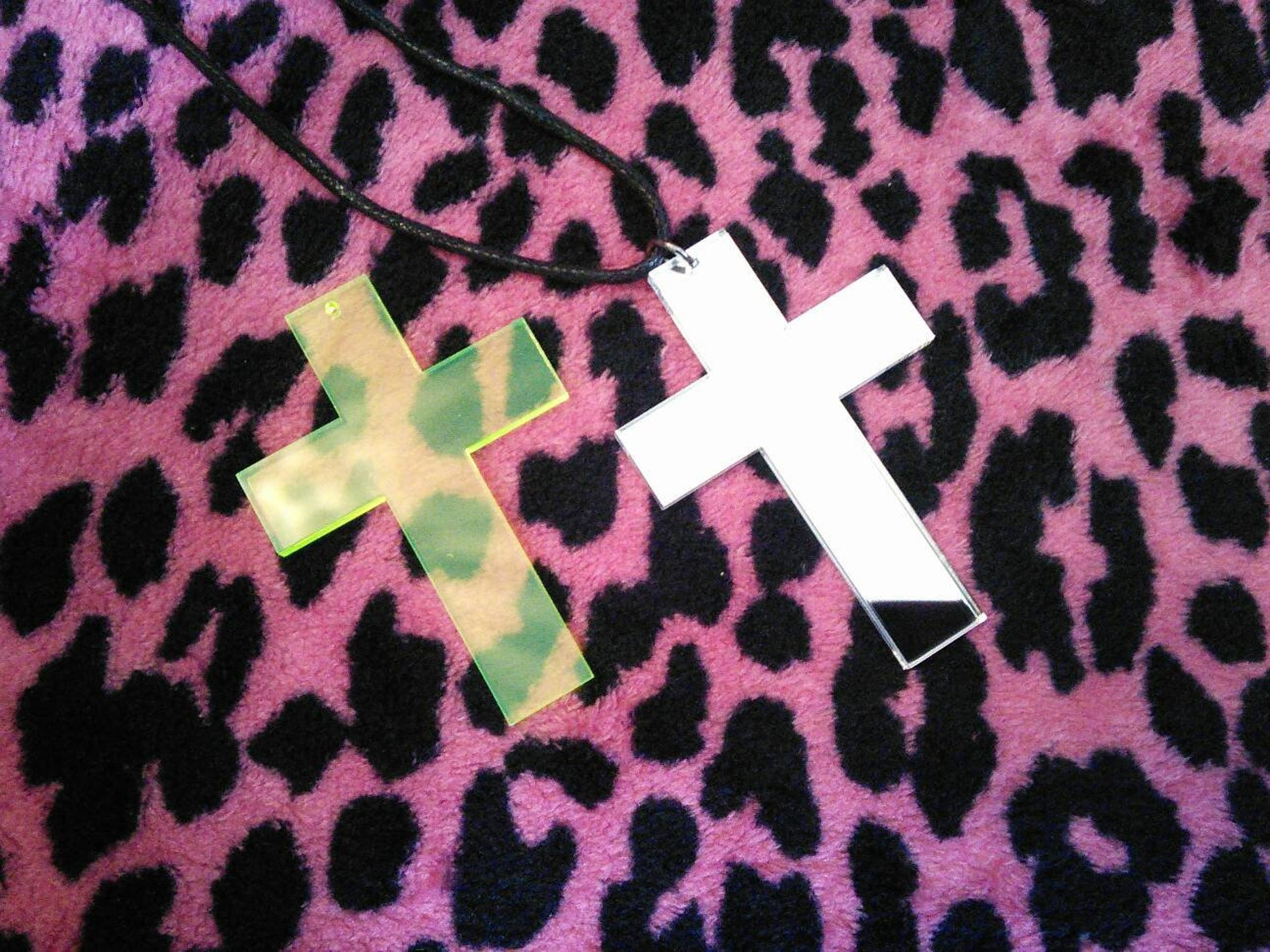 Cross Acrylic Necklace - Etsy