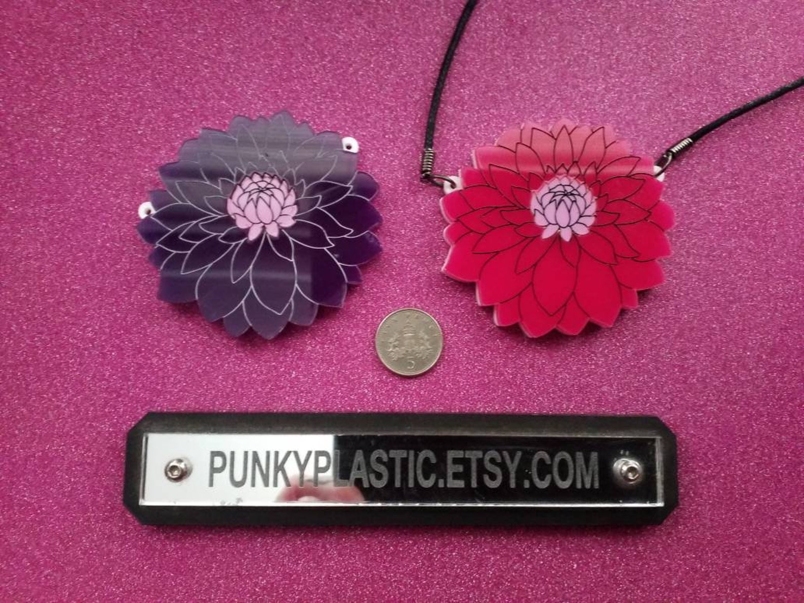 Laser Cut Dahlia Flower Acrylic Necklace. Acrylic Asylum - Etsy