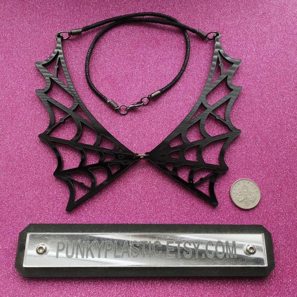 Spider Web Necklace - Etsy