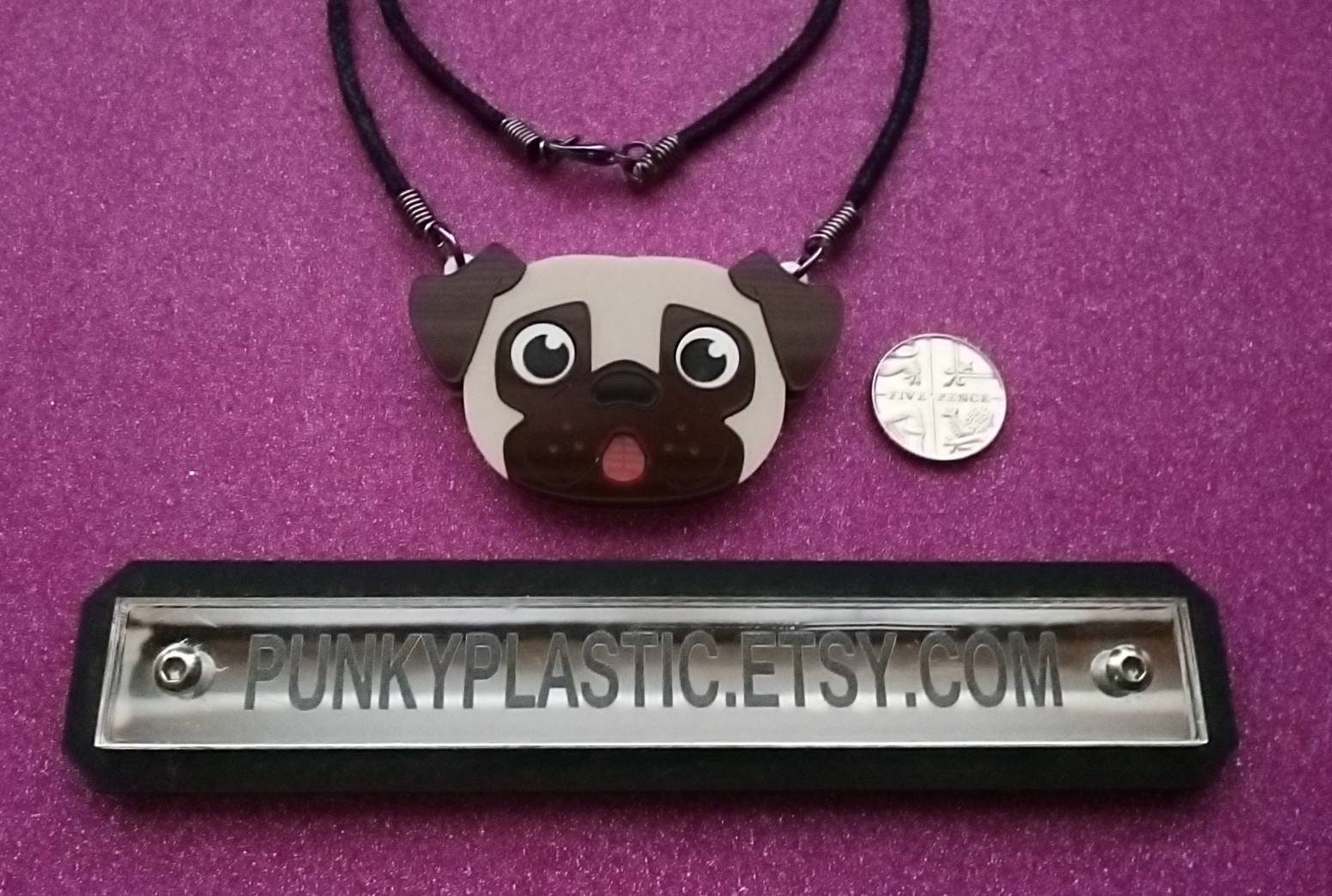 Laser Cut Cute Pug Dog 2 Layer Necklace. Acrylic Asylum - Etsy