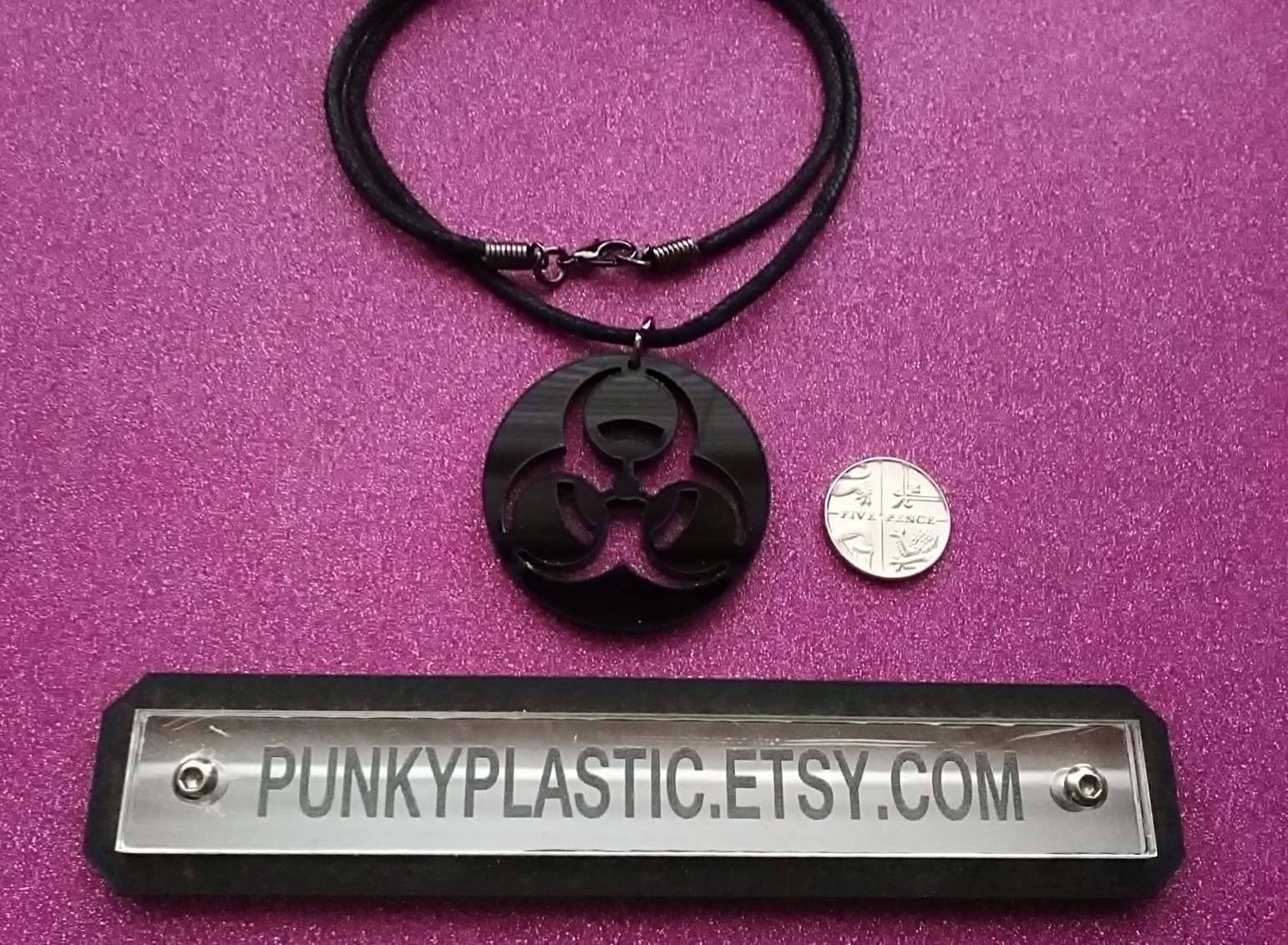 Biohazard Symbol Acrylic Necklace - Etsy