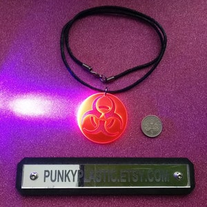 Biohazard Symbol Acrylic Necklace - Etsy