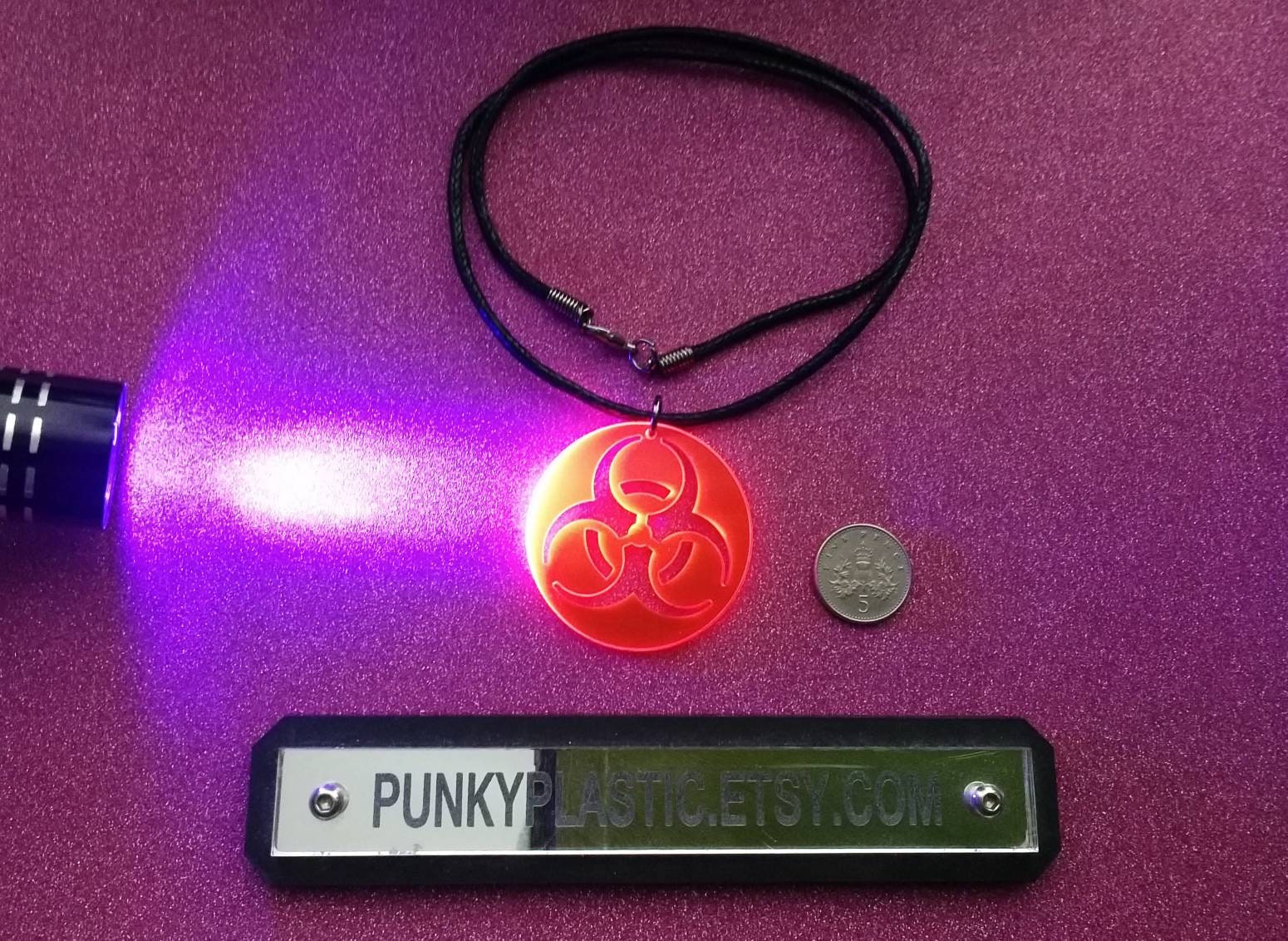 Biohazard symbol Acrylic necklace | Etsy