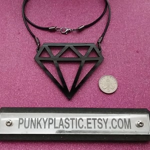 Acrylic diamond necklace | Etsy