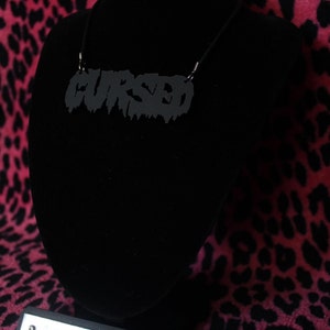 Acrylic Cursed Necklace - Etsy