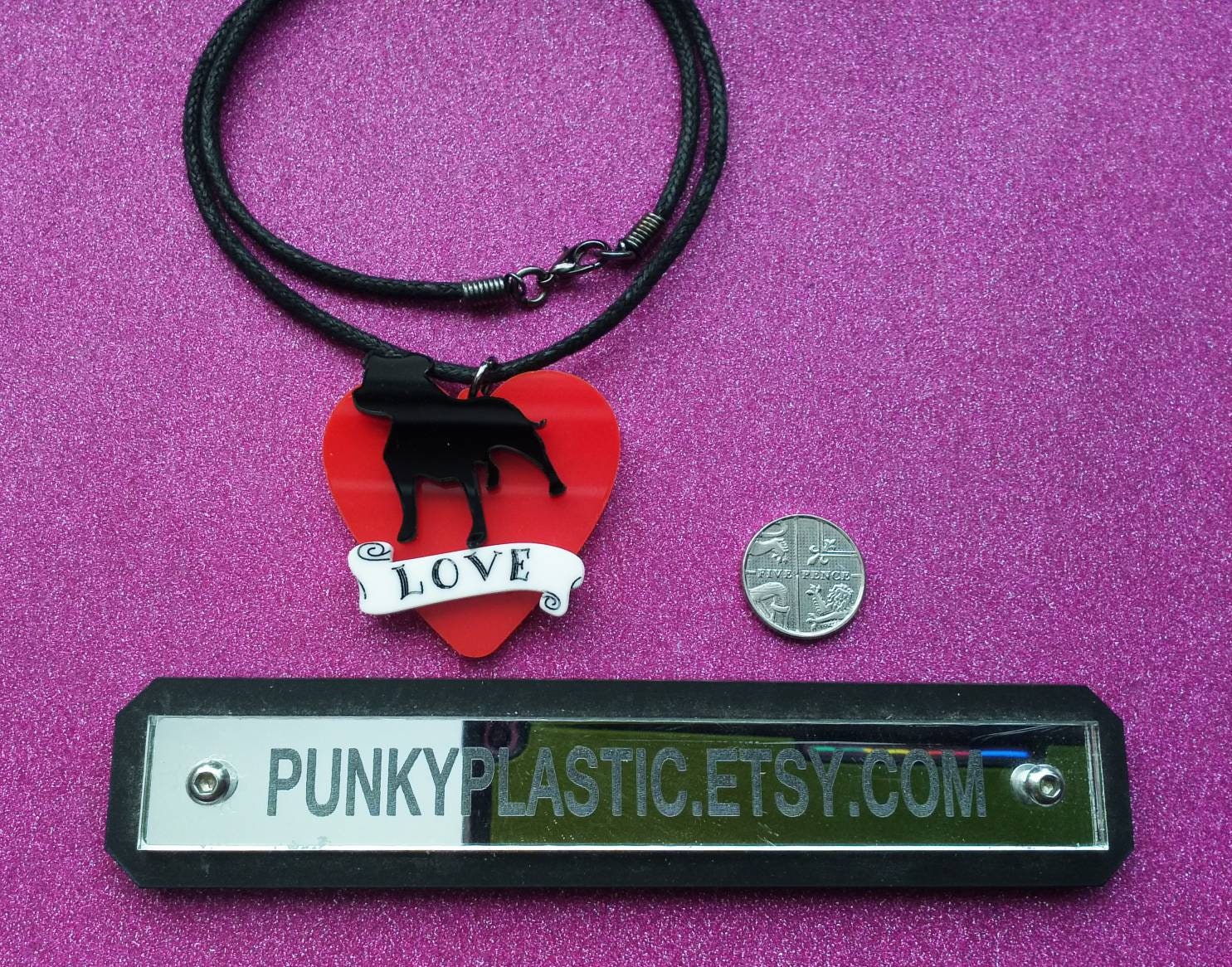 Staffy Dog on Heart Acrylic Brooch or Necklace - Etsy