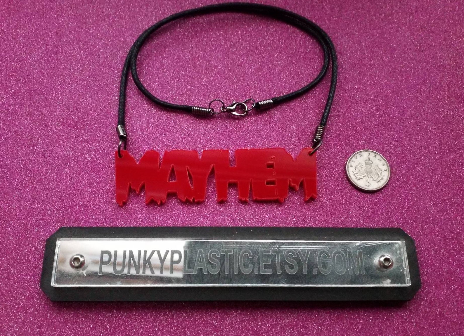 Acrylic Mayhem Necklace - Etsy