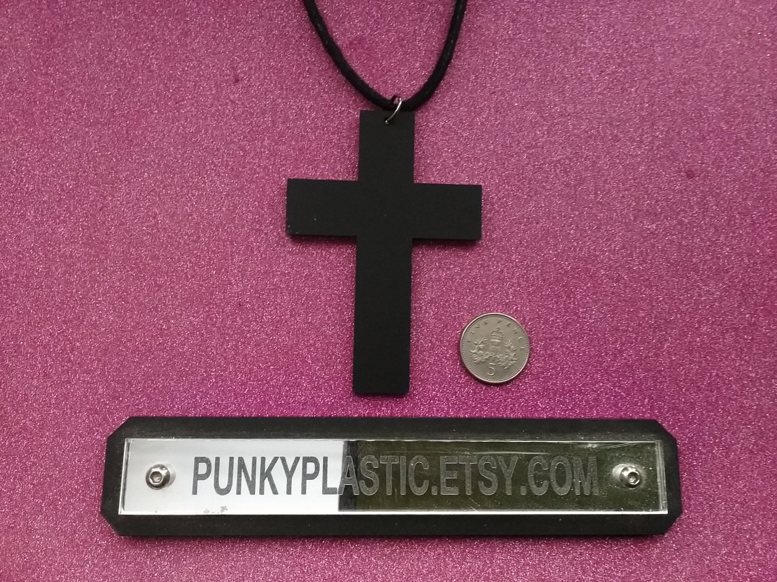 Cross Acrylic Necklace - Etsy