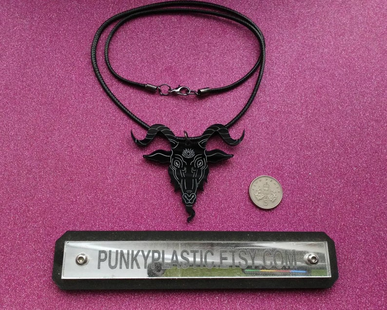 Baphomet Acrylic Necklace - Etsy