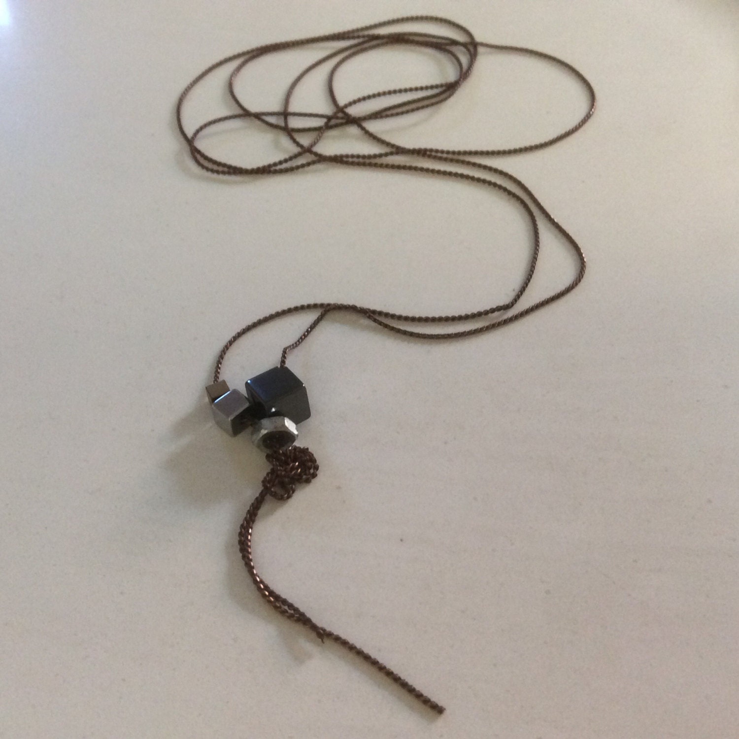 Hem Cube Necklace - Etsy