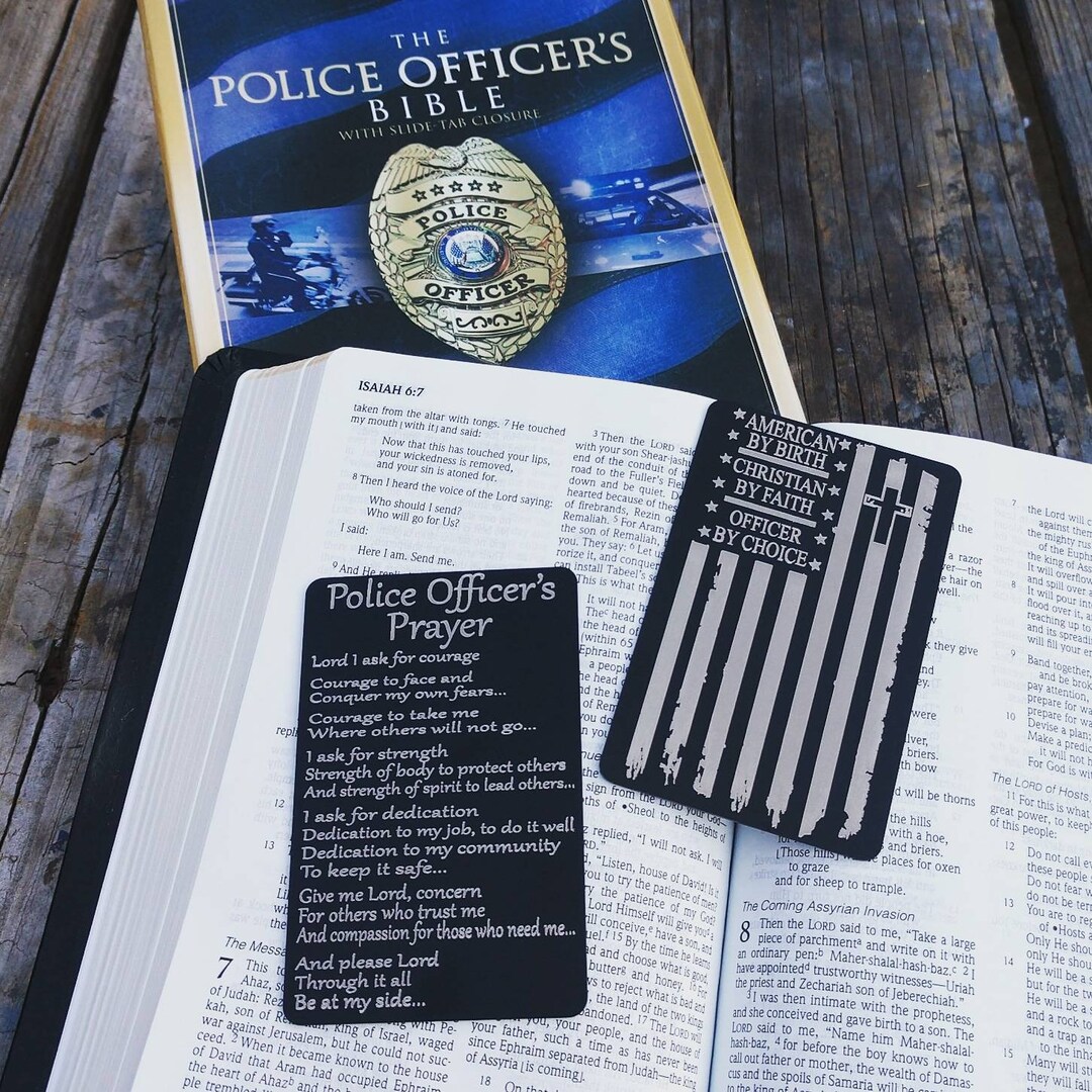 Police Officer's Prayer Engraved on a Metal Wallet Card. - Etsy