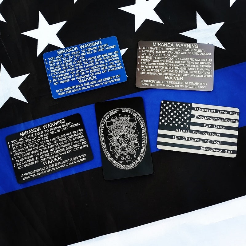 Miranda Rights Cards - Etsy