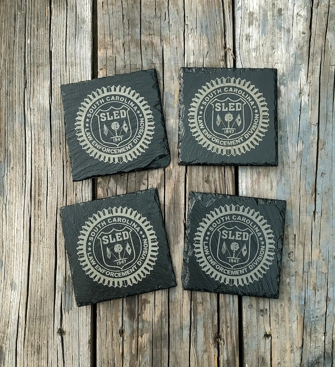 4x4 Slate Coasters With Your Custom Logo (set of 4 Coasters) - Etsy